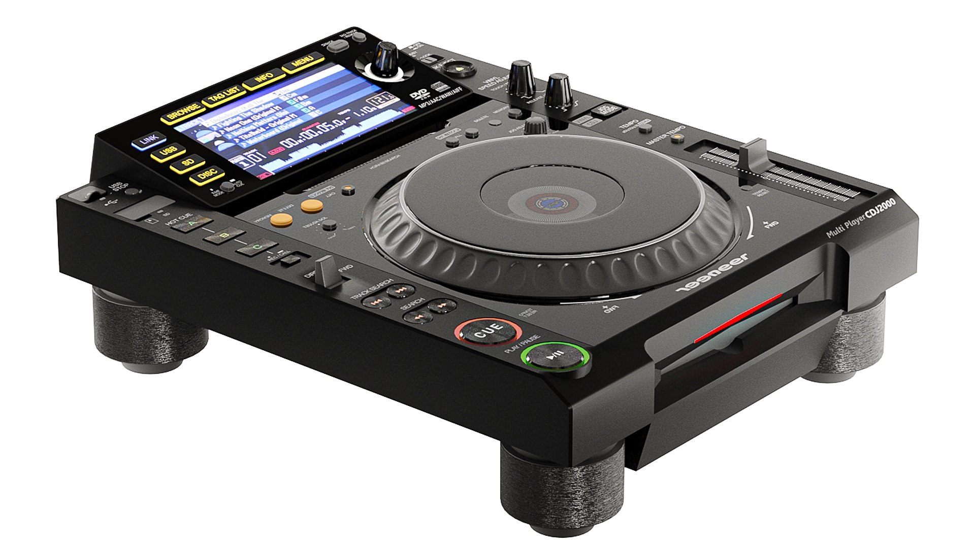 Pioneer CDJ 2000 Model - TurboSquid 2361120