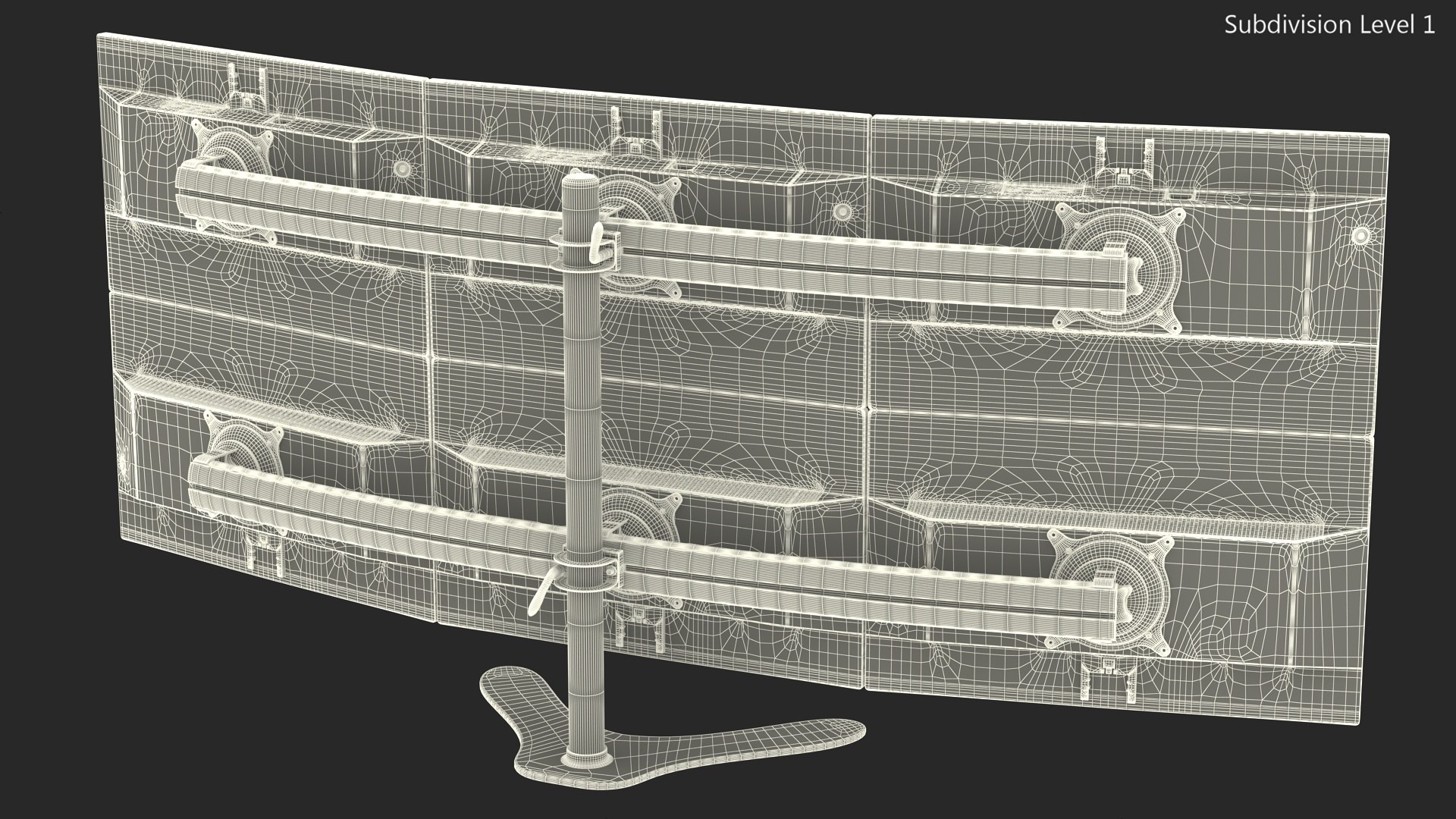 3D Command Center 6 Monitors Model - TurboSquid 2370134