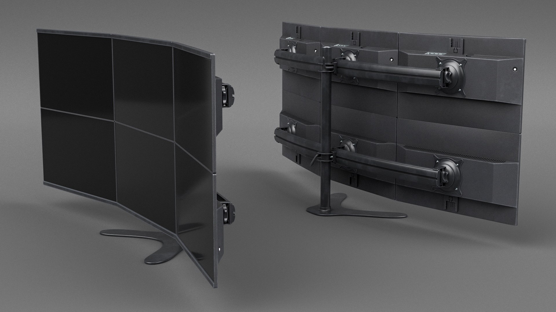 3D Command Center 6 Monitors Model - TurboSquid 2370134