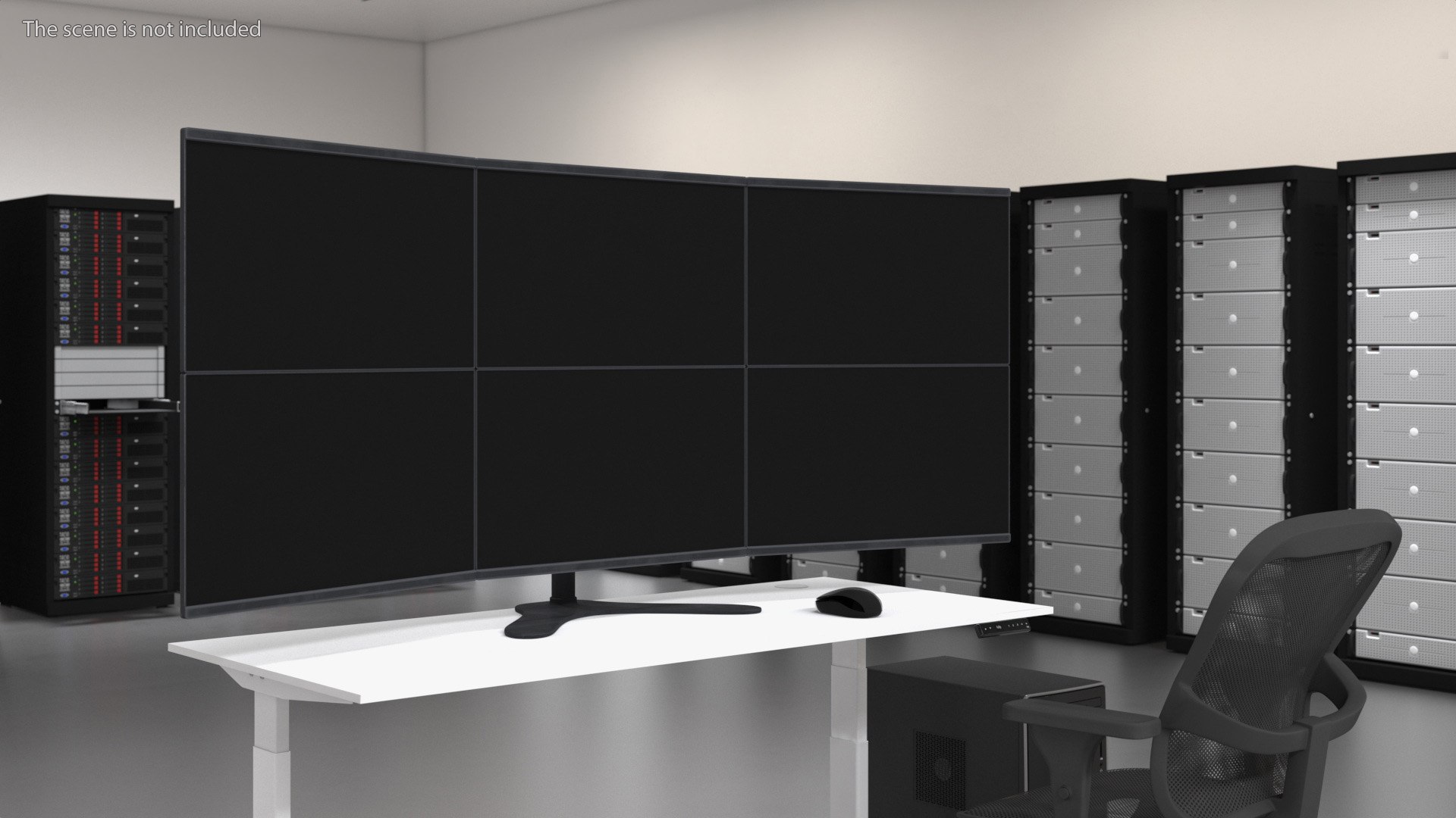 3D Command Center 6 Monitors Model - TurboSquid 2370134