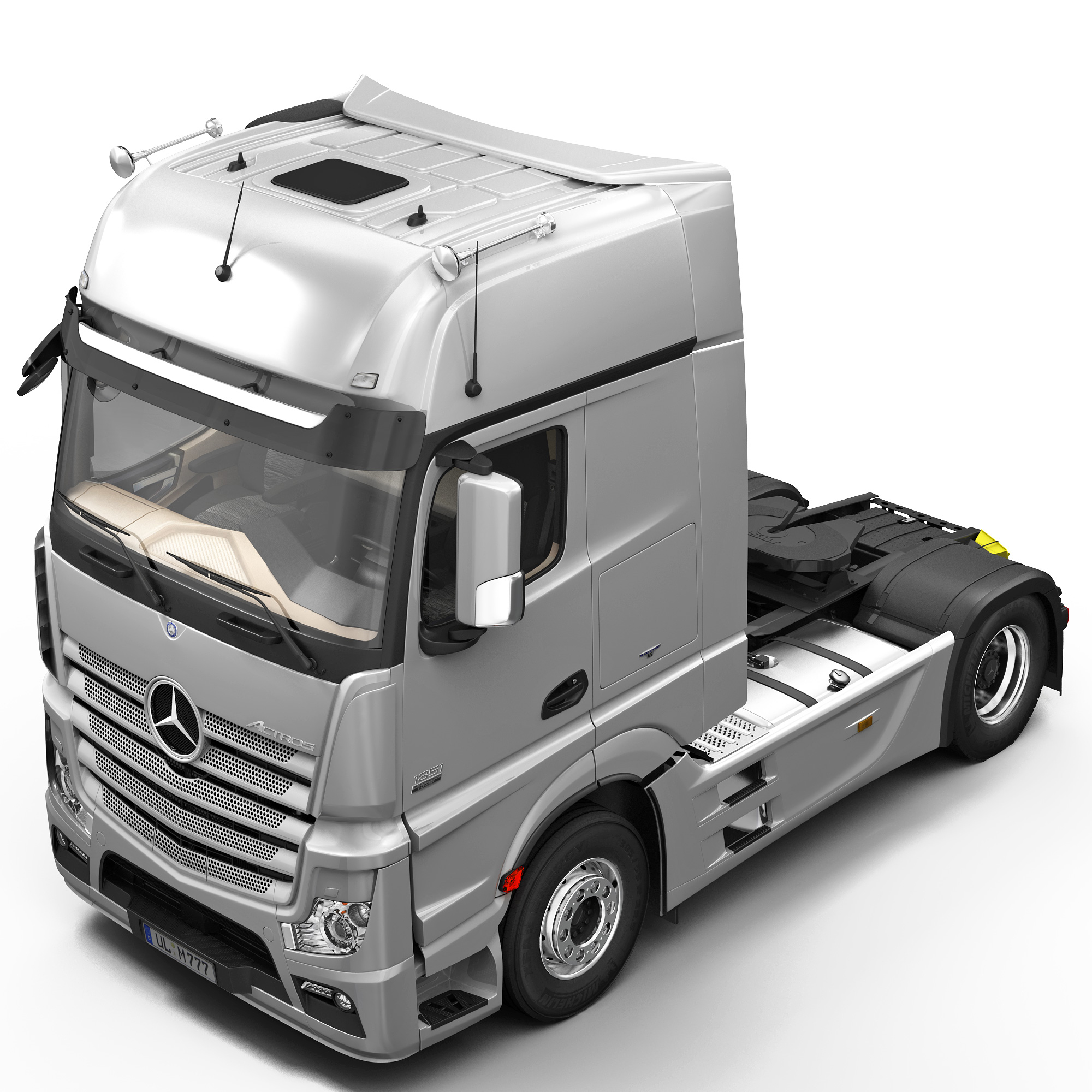 3d mercedes actros container model