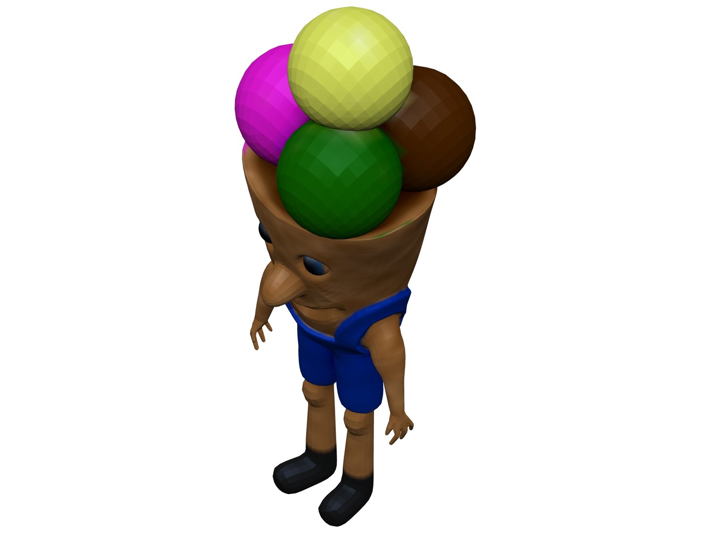 Cartoon Icecream 3D Model - TurboSquid 1874962
