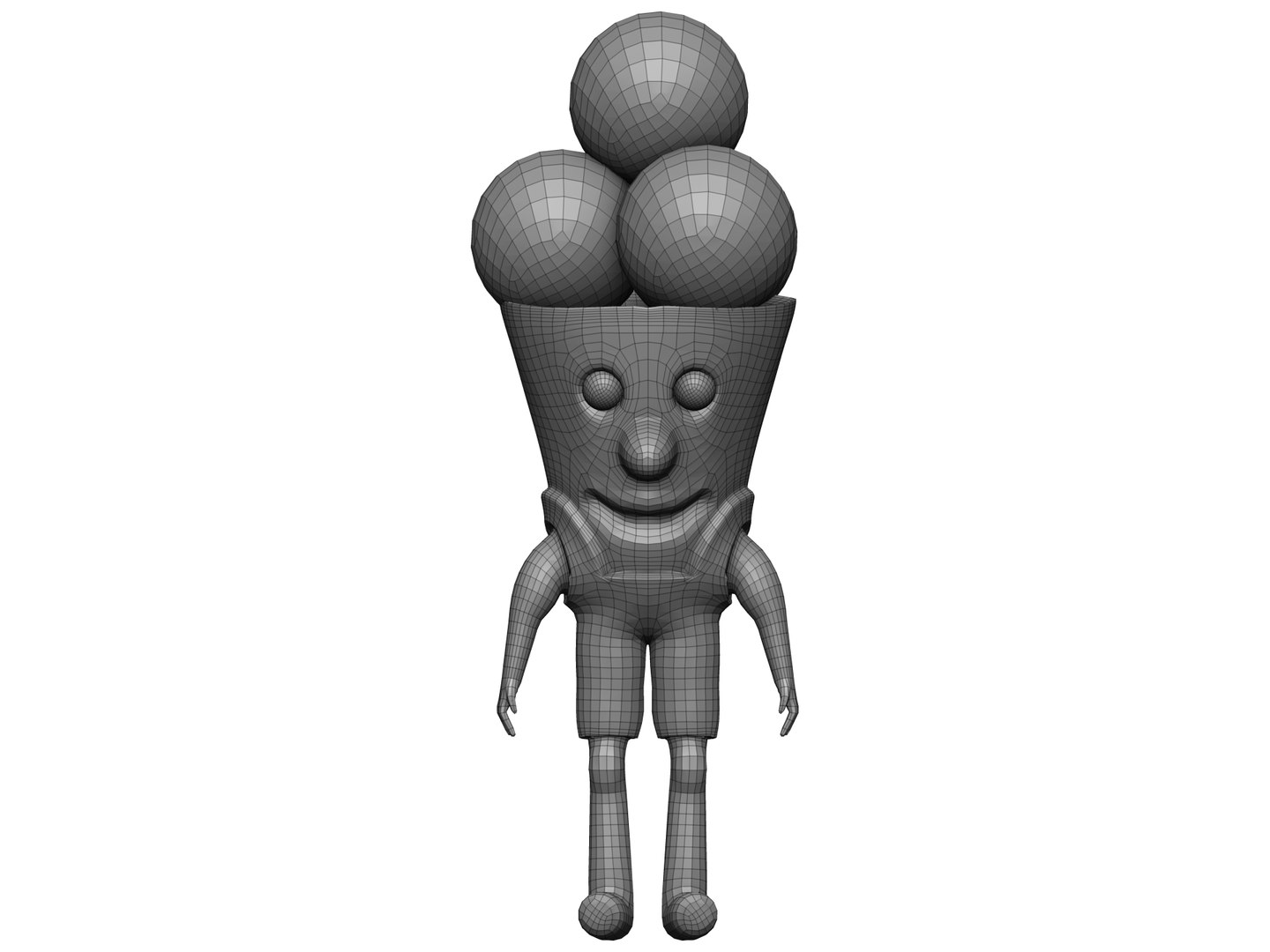 Cartoon Icecream 3D Model - TurboSquid 1874962