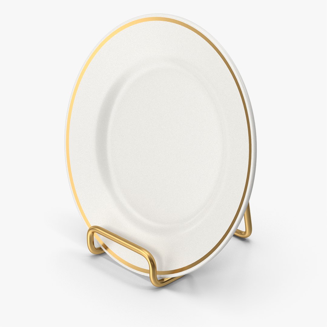 Gold Plate Stand 3D model - TurboSquid 2068647