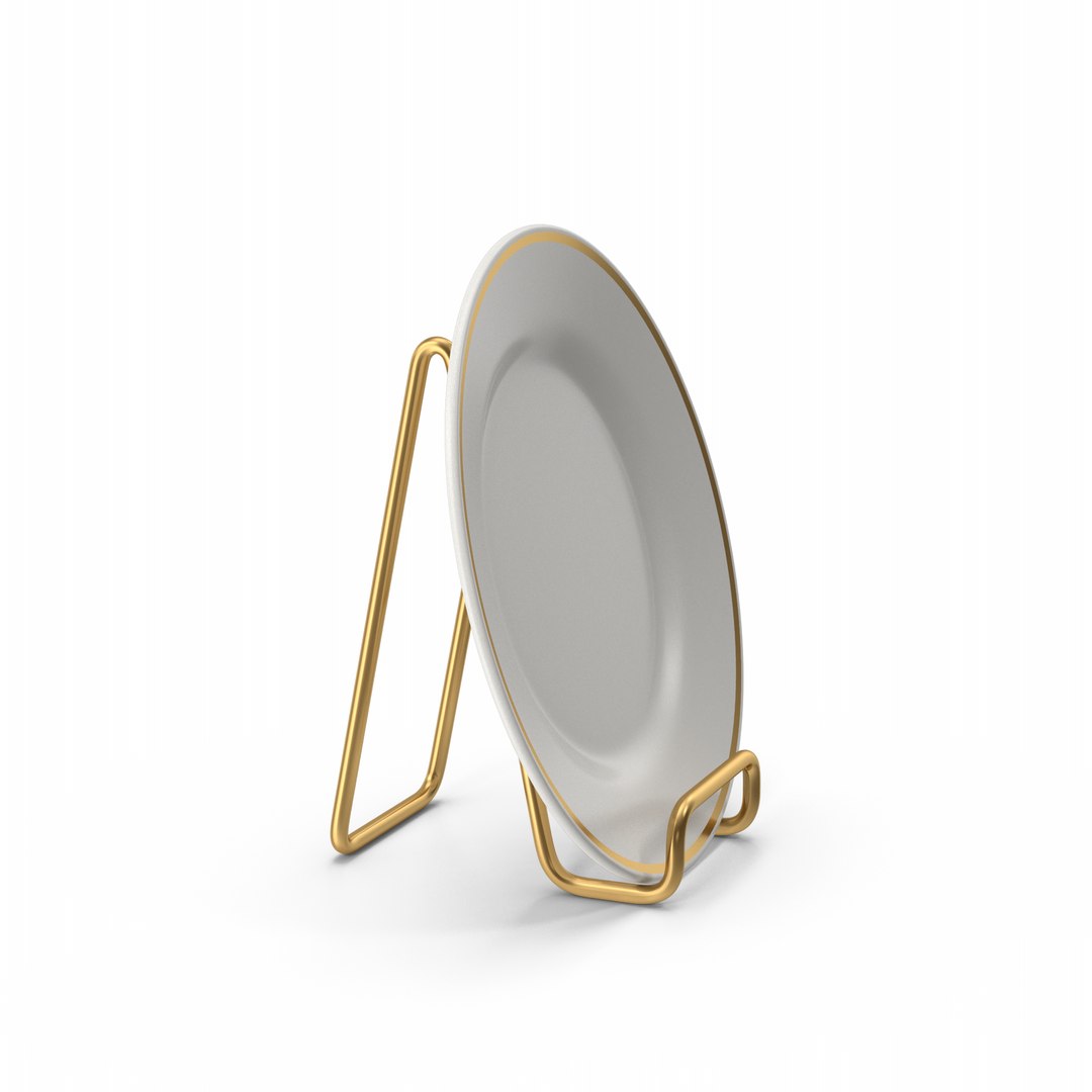Gold Plate Stand 3D Model - TurboSquid 2068647