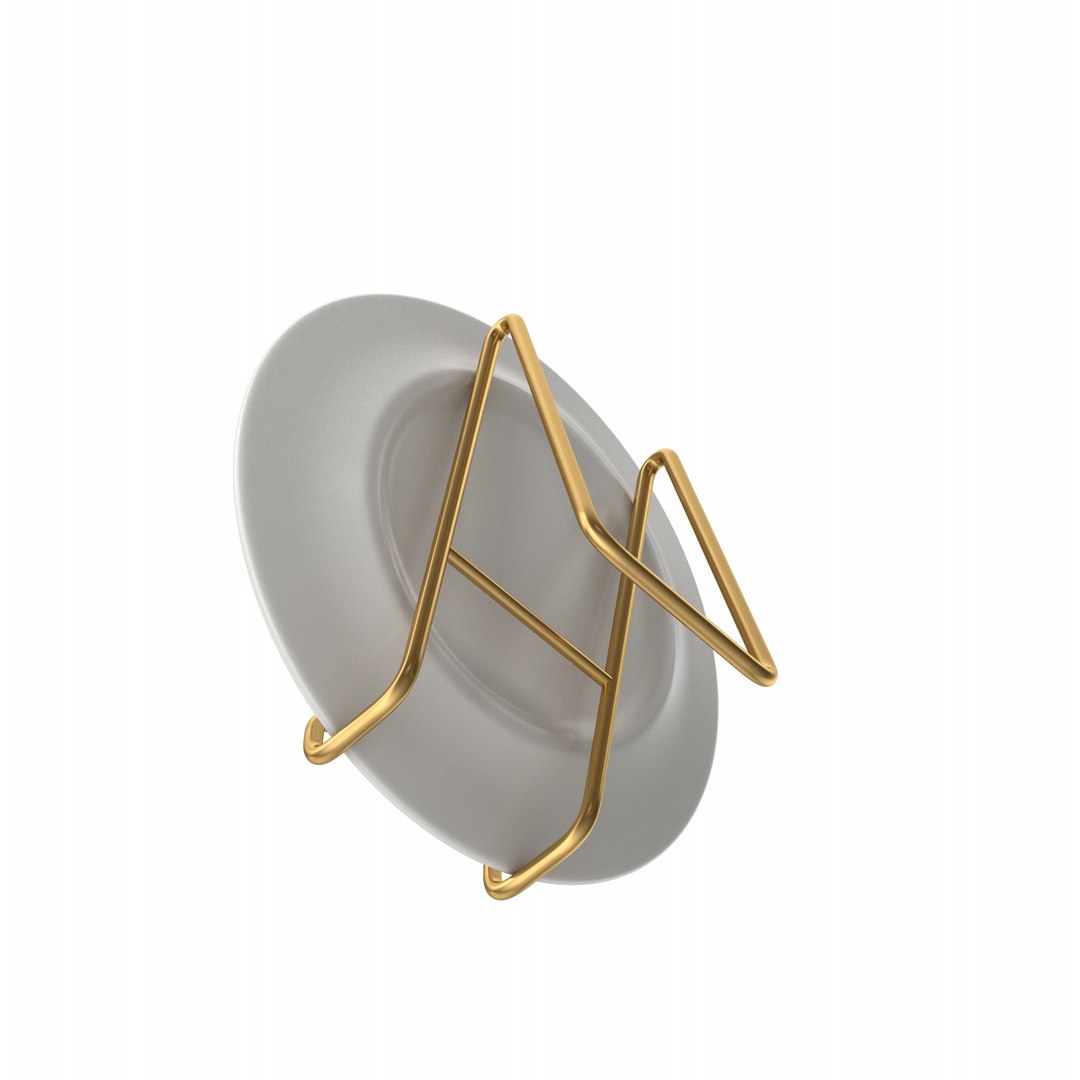 Gold Plate Stand 3D Model - TurboSquid 2068647