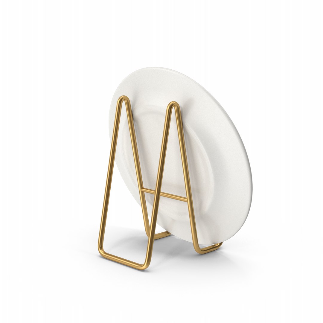 Gold Plate Stand 3D Model - TurboSquid 2068647
