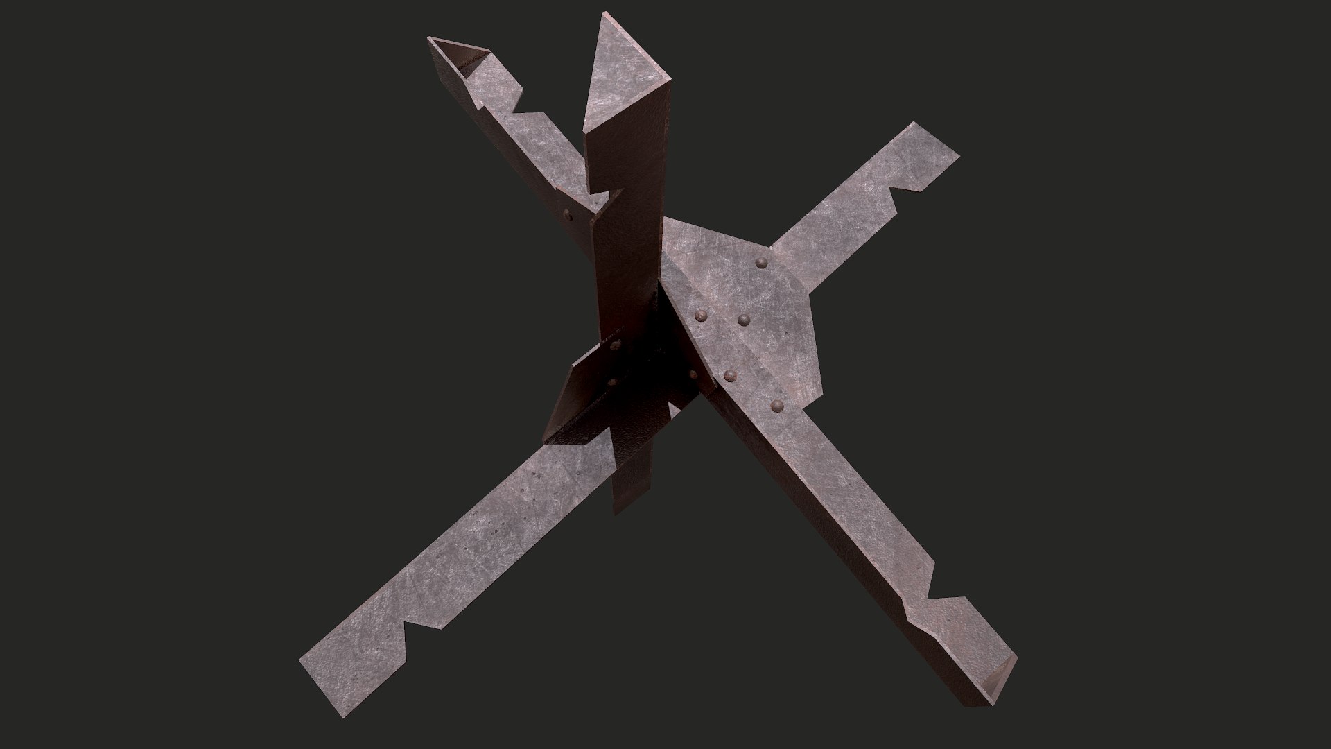 Free 3D Model Pbr Czech Hedgehog Tanks - TurboSquid 1413412