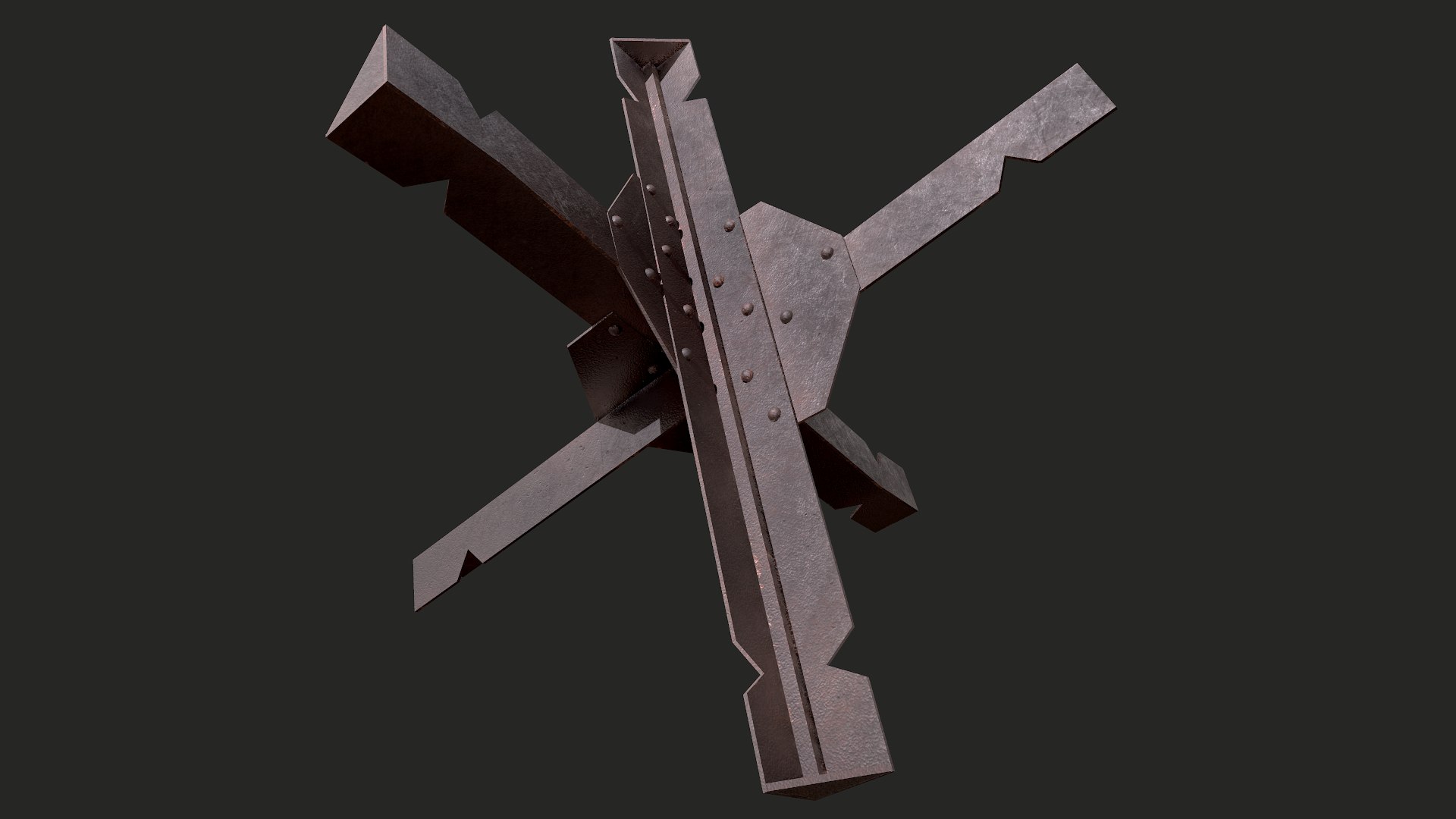 Free 3D Model Pbr Czech Hedgehog Tanks - TurboSquid 1413412