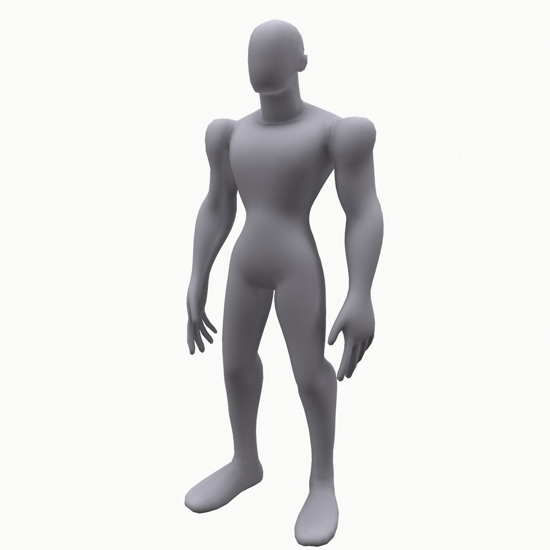Cartoon Man Base 3D Model - TurboSquid 1403040