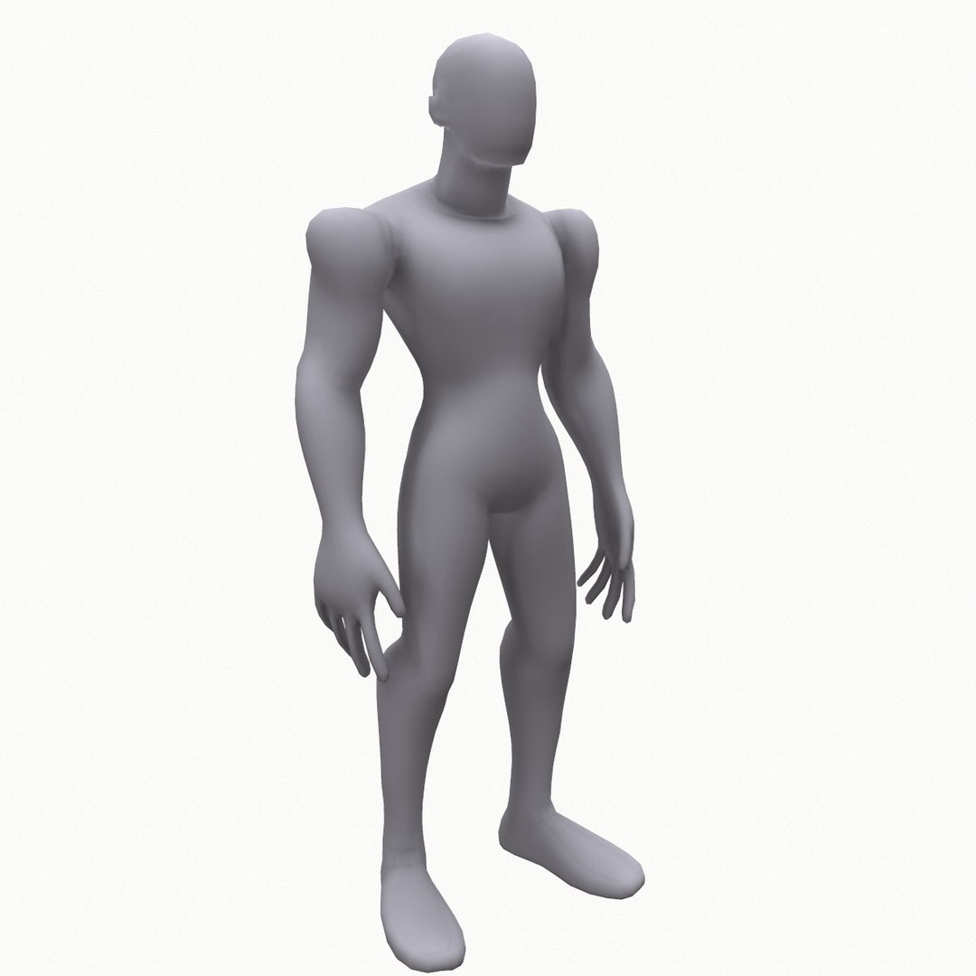 Cartoon Man Base 3D Model - TurboSquid 1403040