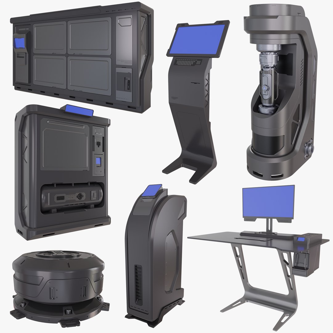 Sci Fi Lab Equipment 3D model - TurboSquid 2119634