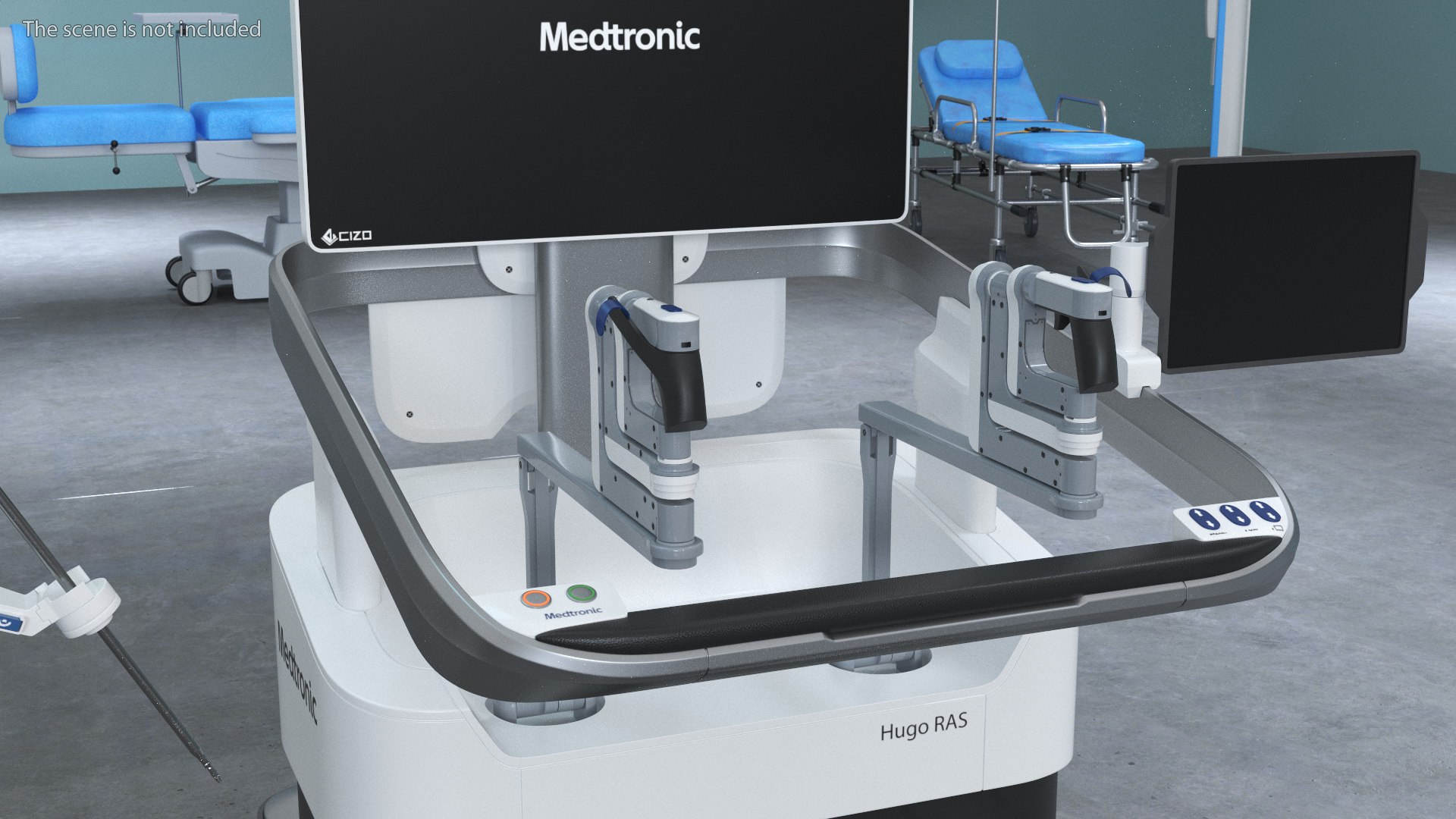 3D Soft Tissue Surgical Robot Medtronic Rigged for Cinema 4D ...
