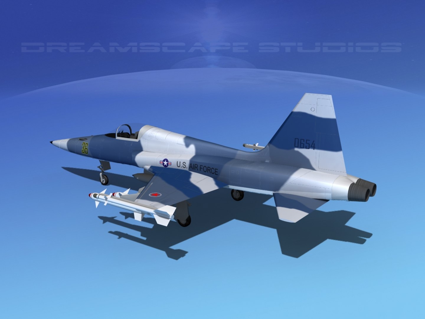 F-5 Fighter Northrop 3d Model
