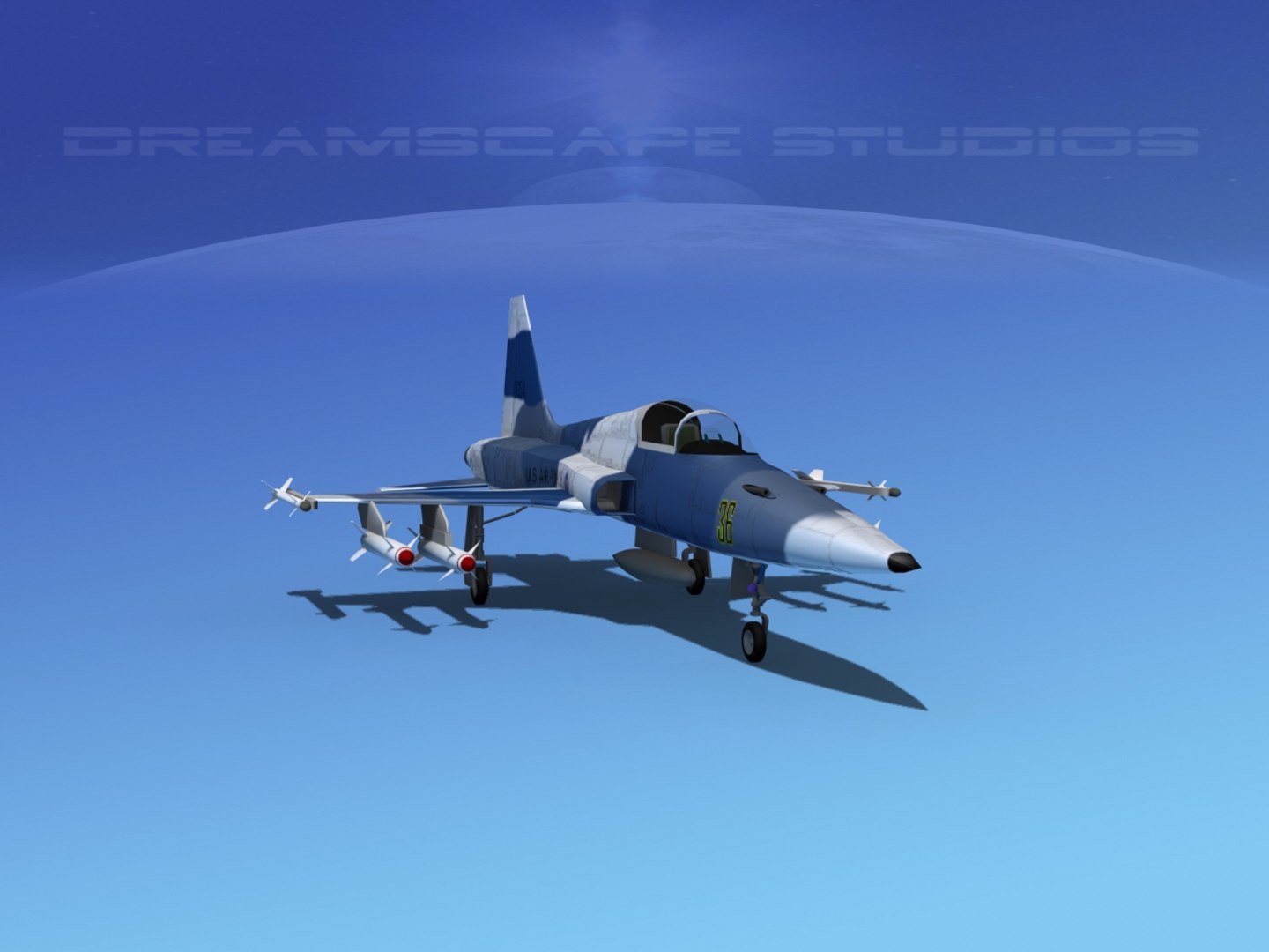 F-5 Fighter Northrop 3d Model