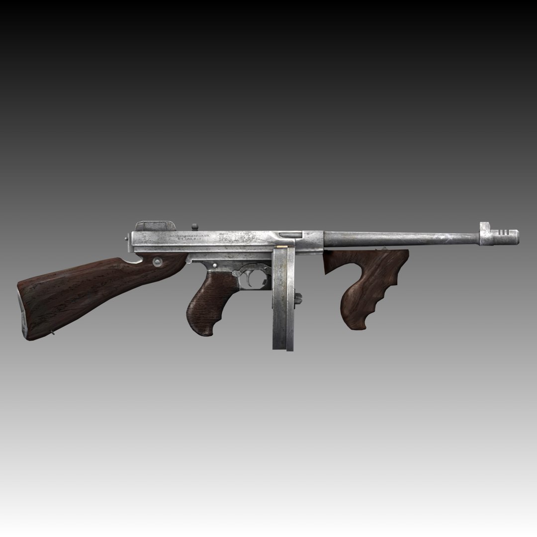 3d Model Thompson M1927 Submachine Gun