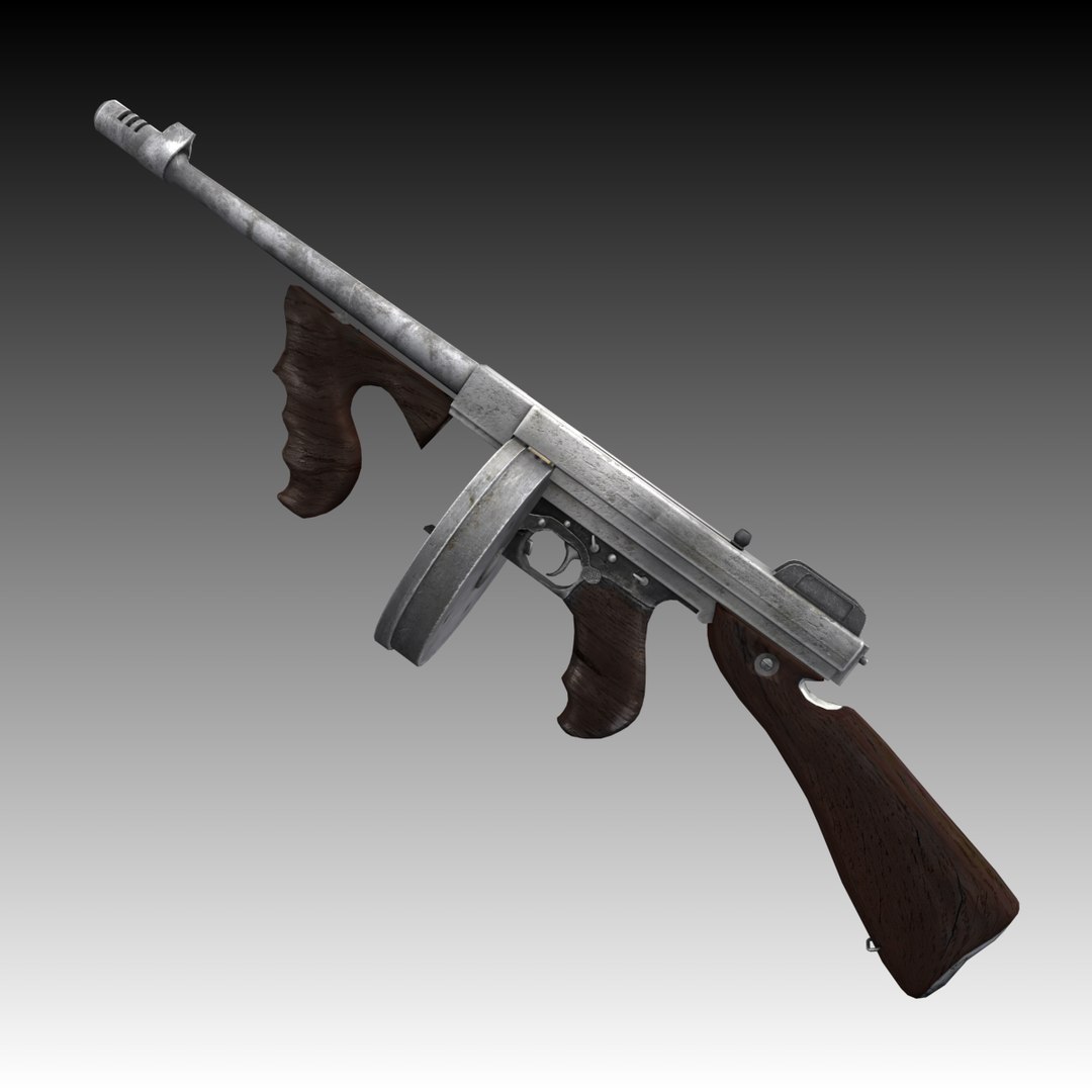 3d Model Thompson M1927 Submachine Gun