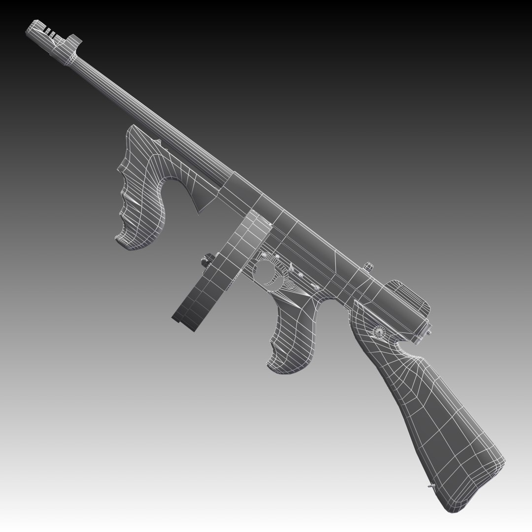 3d Model Thompson M1927 Submachine Gun