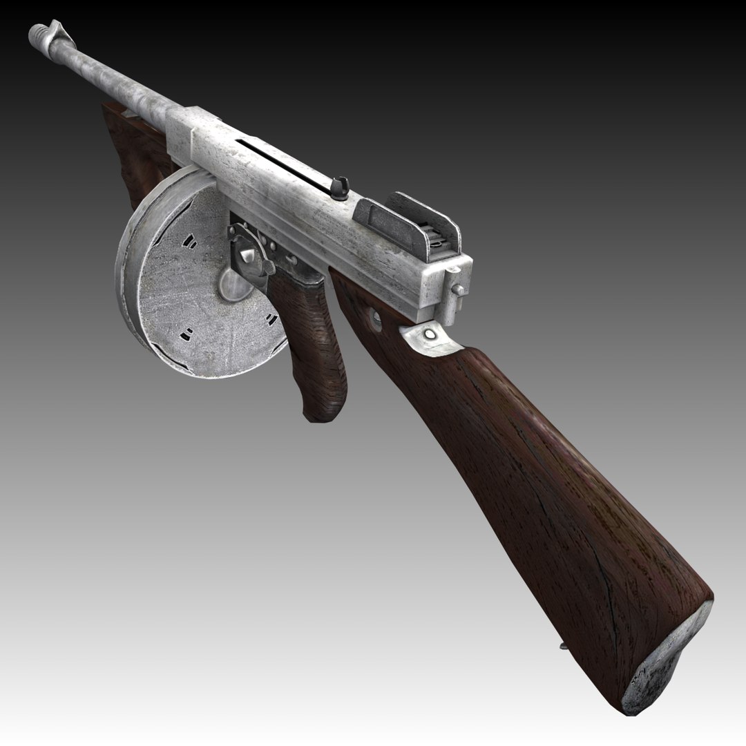 3d Model Thompson M1927 Submachine Gun