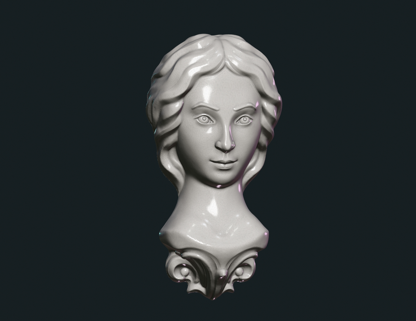 3D print ready girl face model - TurboSquid 1480278