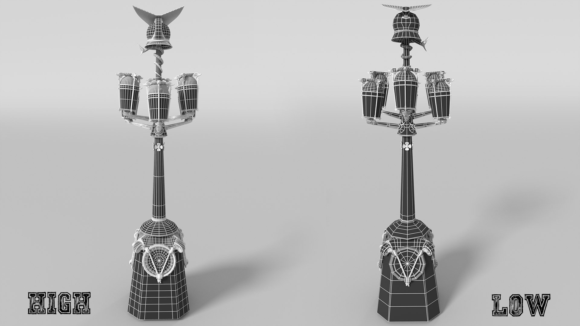 3D Lamp Post - Royal Light Post - TurboSquid 2072033