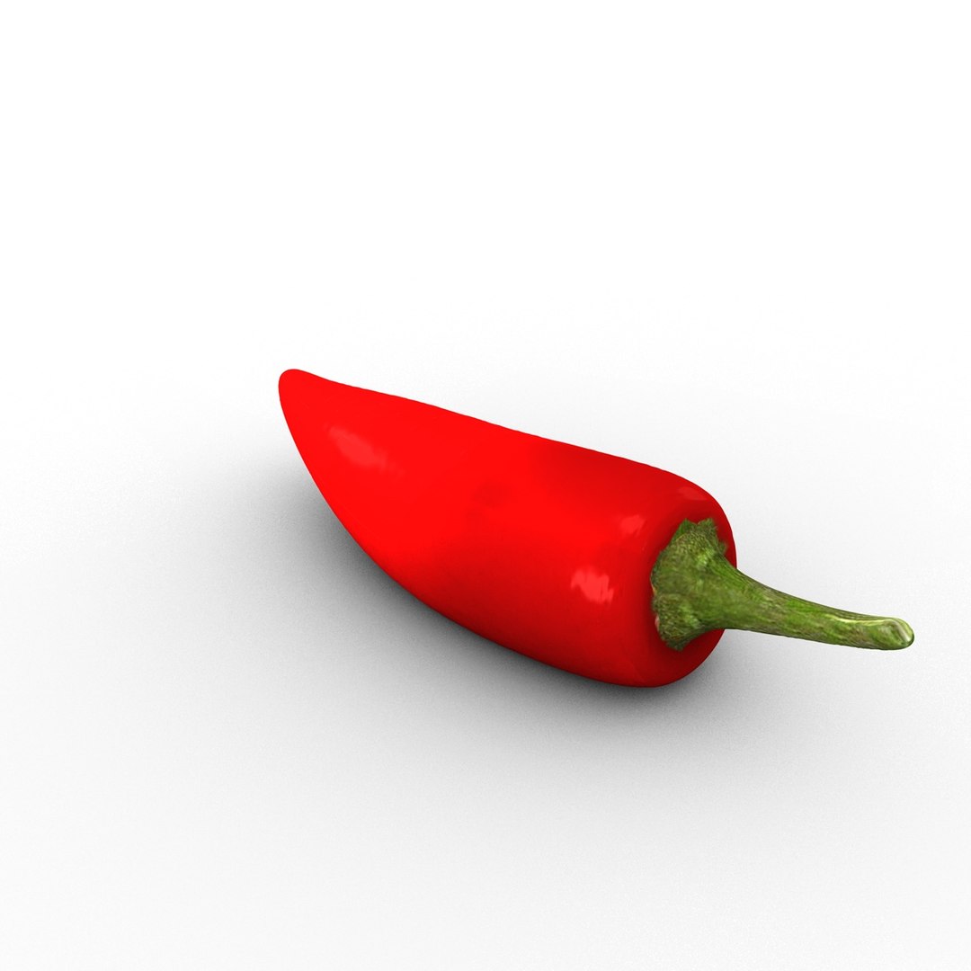 3d Model Small Red Chili