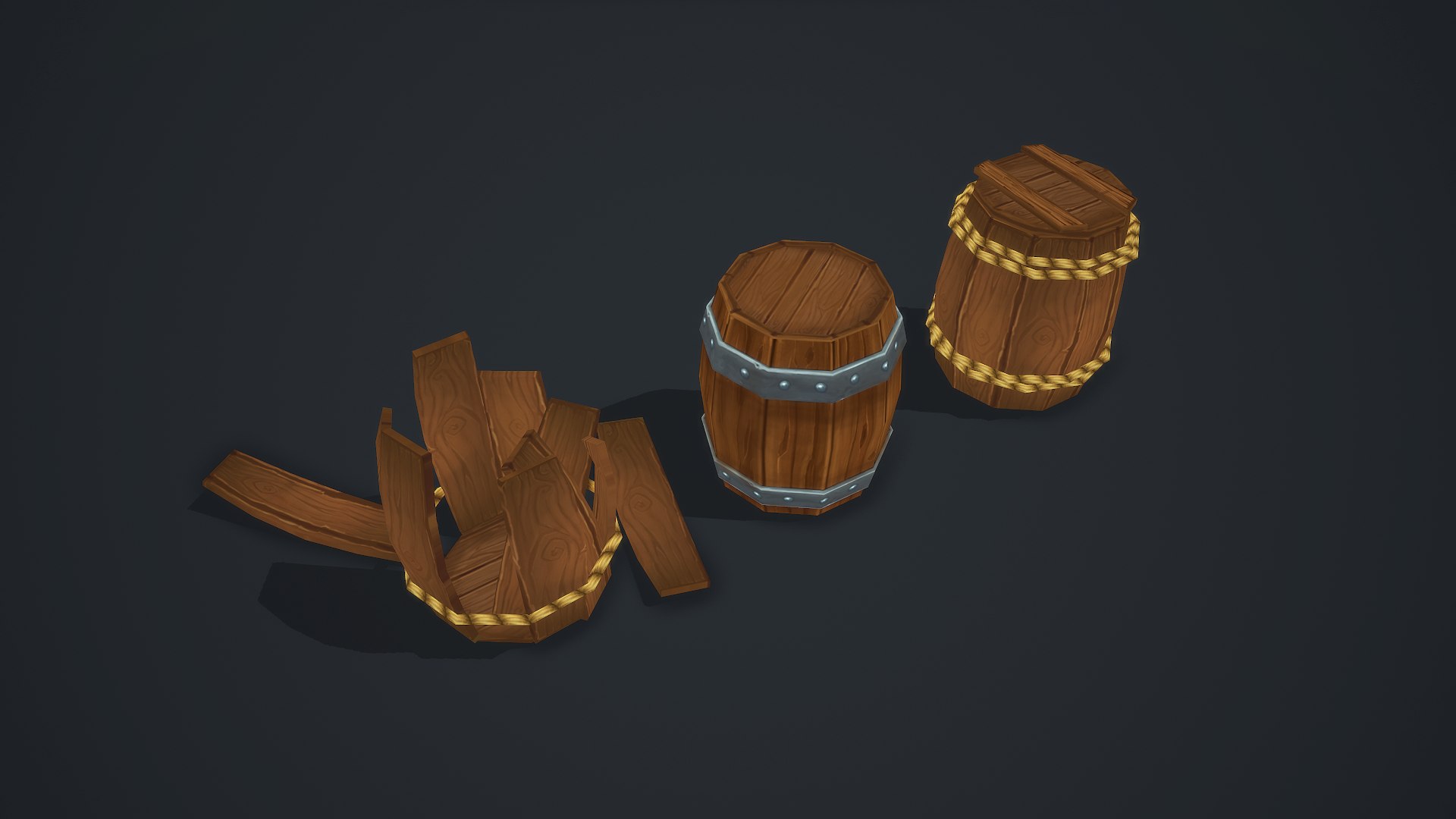 Barrel Stylized 3D - TurboSquid 2134303