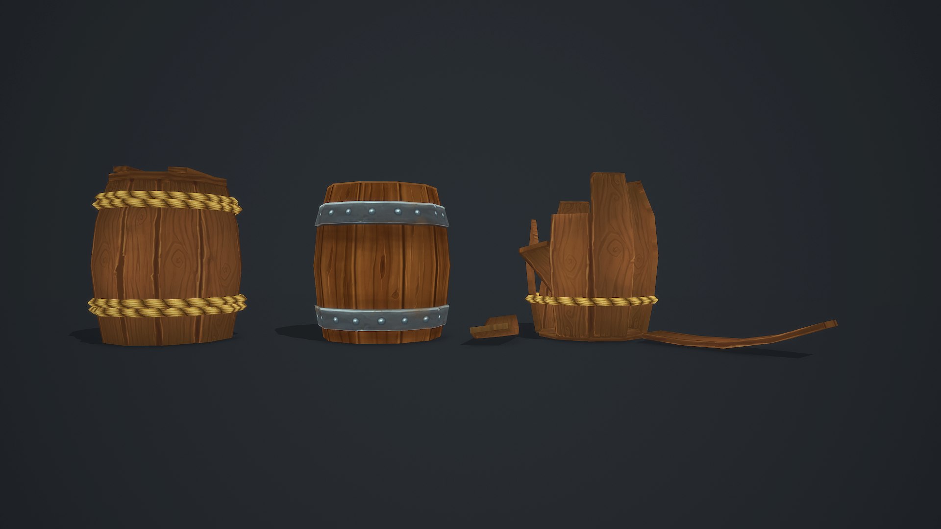Barrel Stylized 3D - TurboSquid 2134303