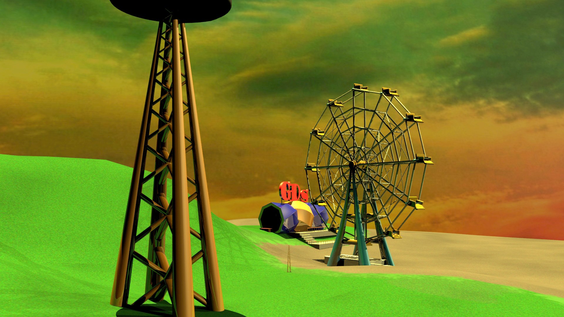 Ferris-wheel Land 3D - TurboSquid 1289696