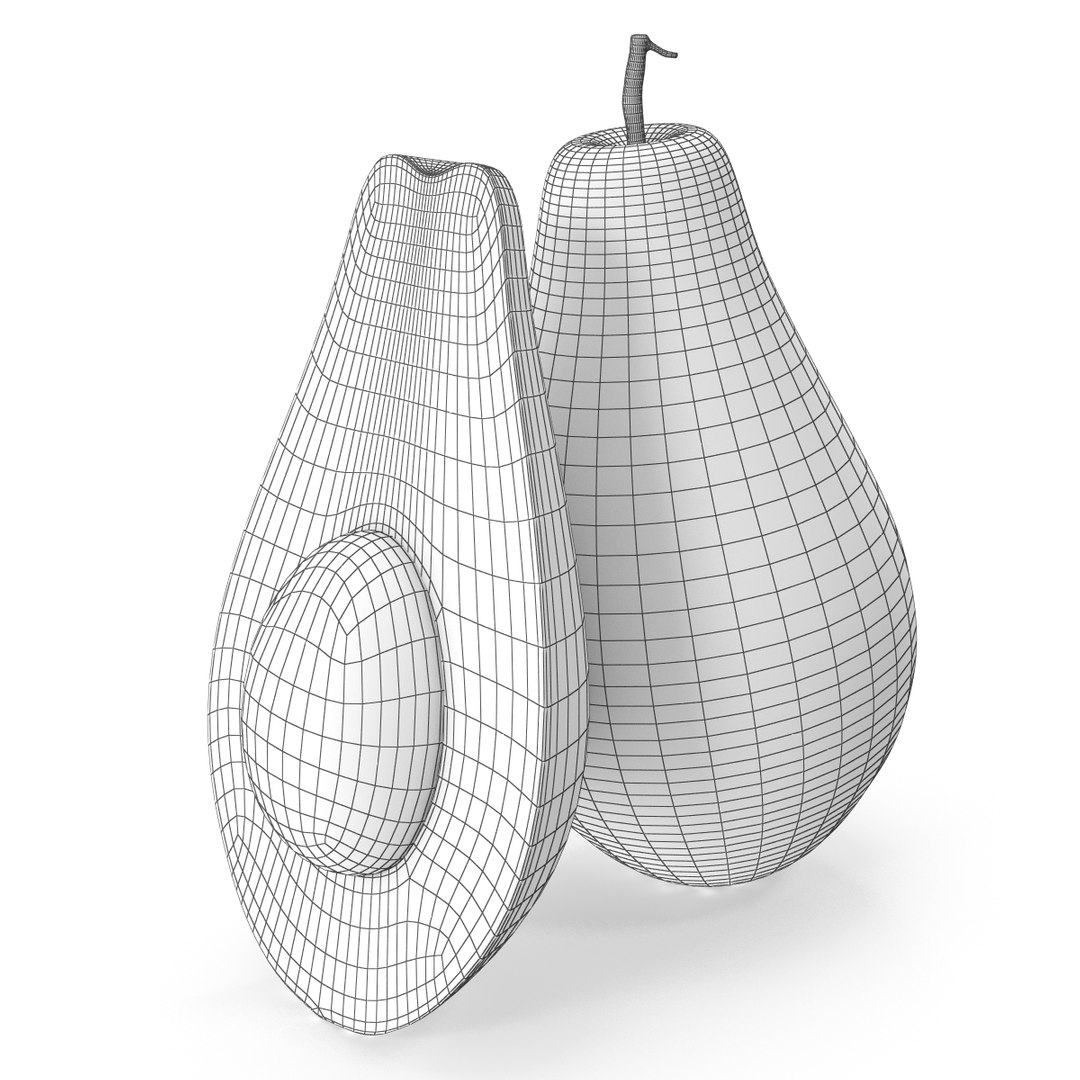 Avocado Photorealistic Modeled 3ds