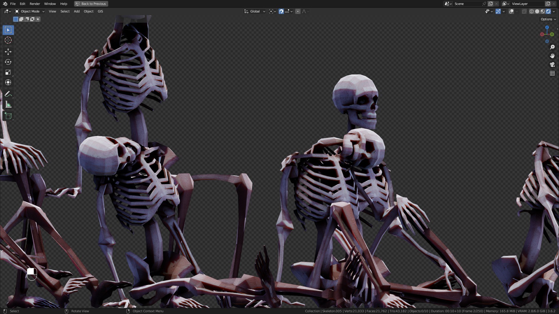 Low Poly Human Skeleton Model - TurboSquid 2144255