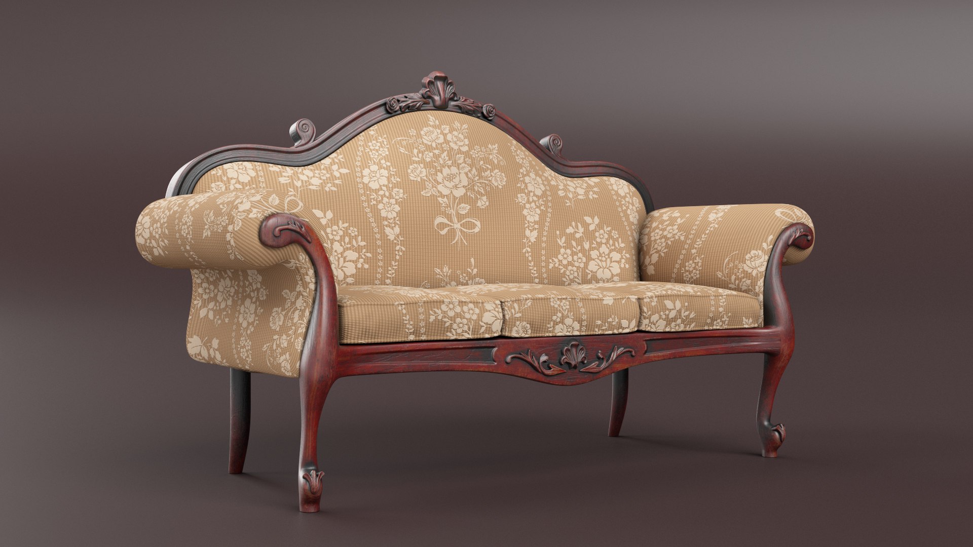 Louis XV Sofa Model - TurboSquid 1718407