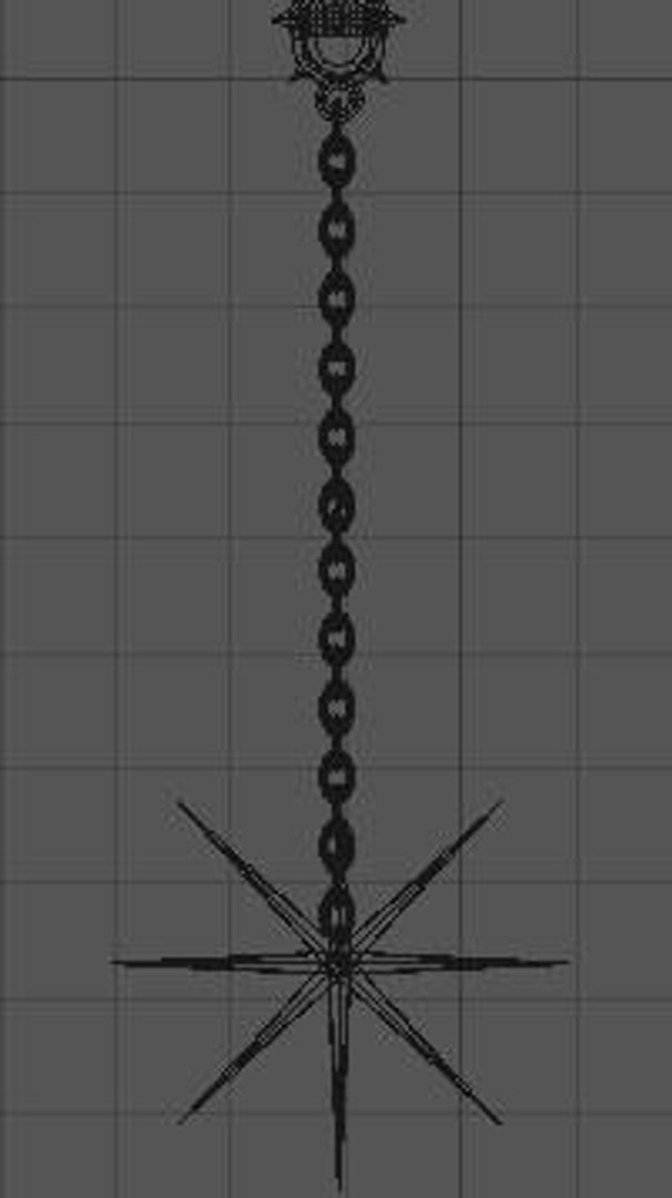 Spiked Ball Chain 3d 3ds