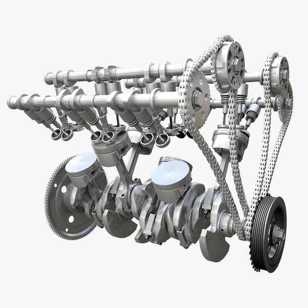modèle 3D de Modèle de moteur V6 et animation de piston - TurboSquid 1980730