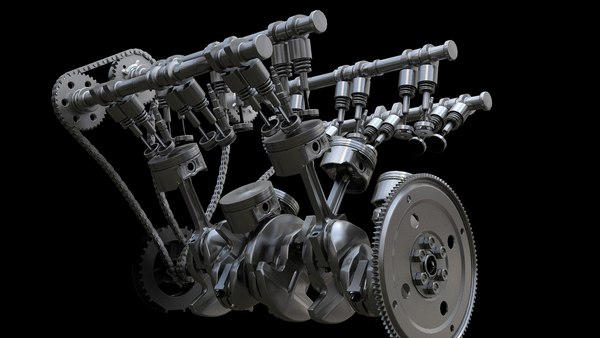 modelo 3d Modelo de motor V6 y animación de pistón. - TurboSquid 1980730
