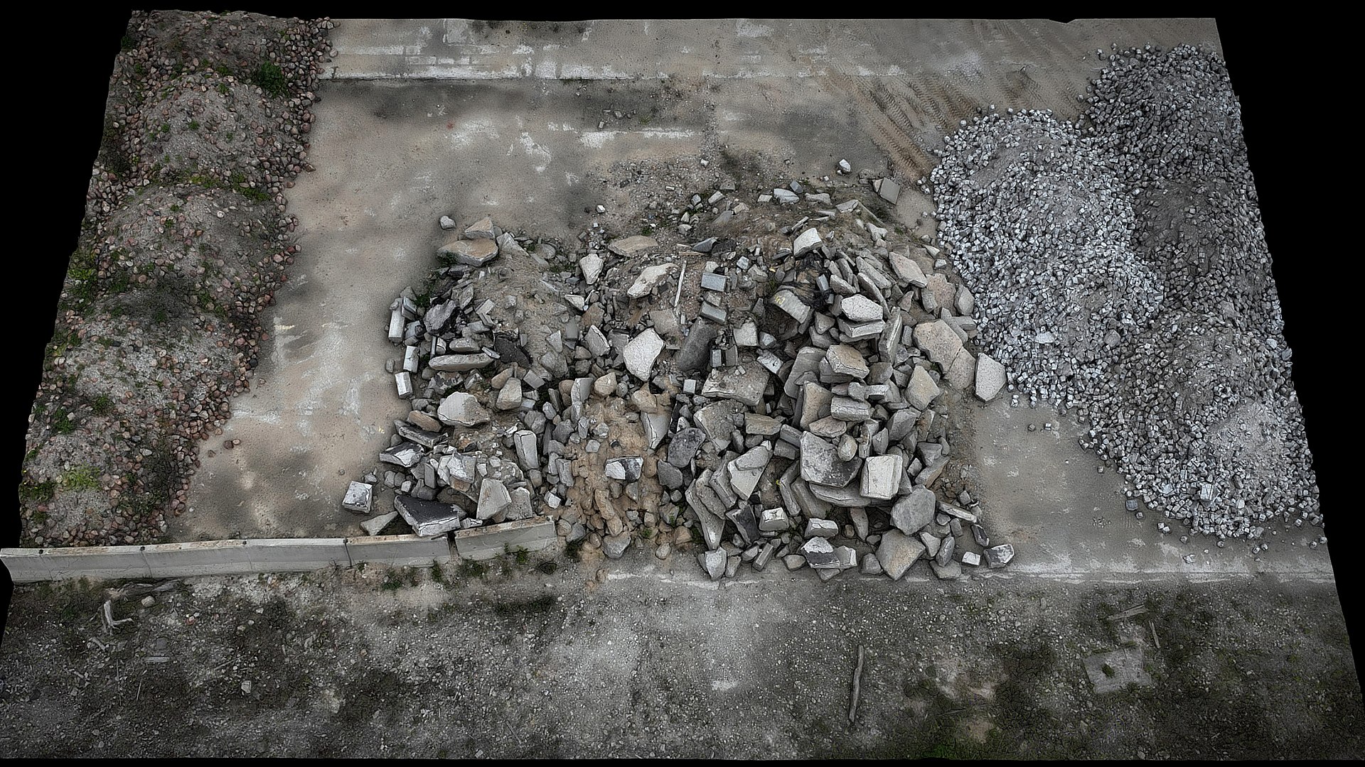 3D Ruins Ground Debris Construction-site Photogrammetry Model ...
