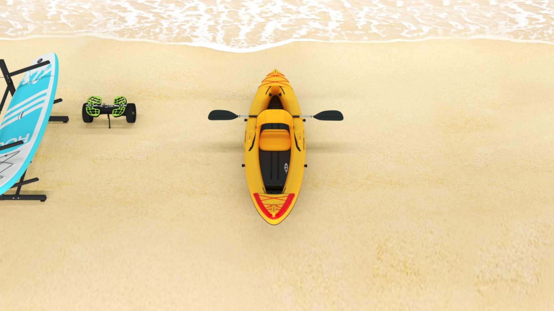 3D Retrospec Coaster Single Tandem Inflatable Kayak Model - TurboSquid ...