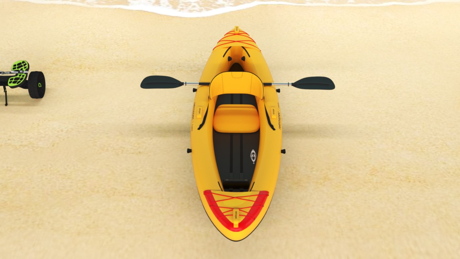 3D Retrospec Coaster Single Tandem Inflatable Kayak Model - TurboSquid ...