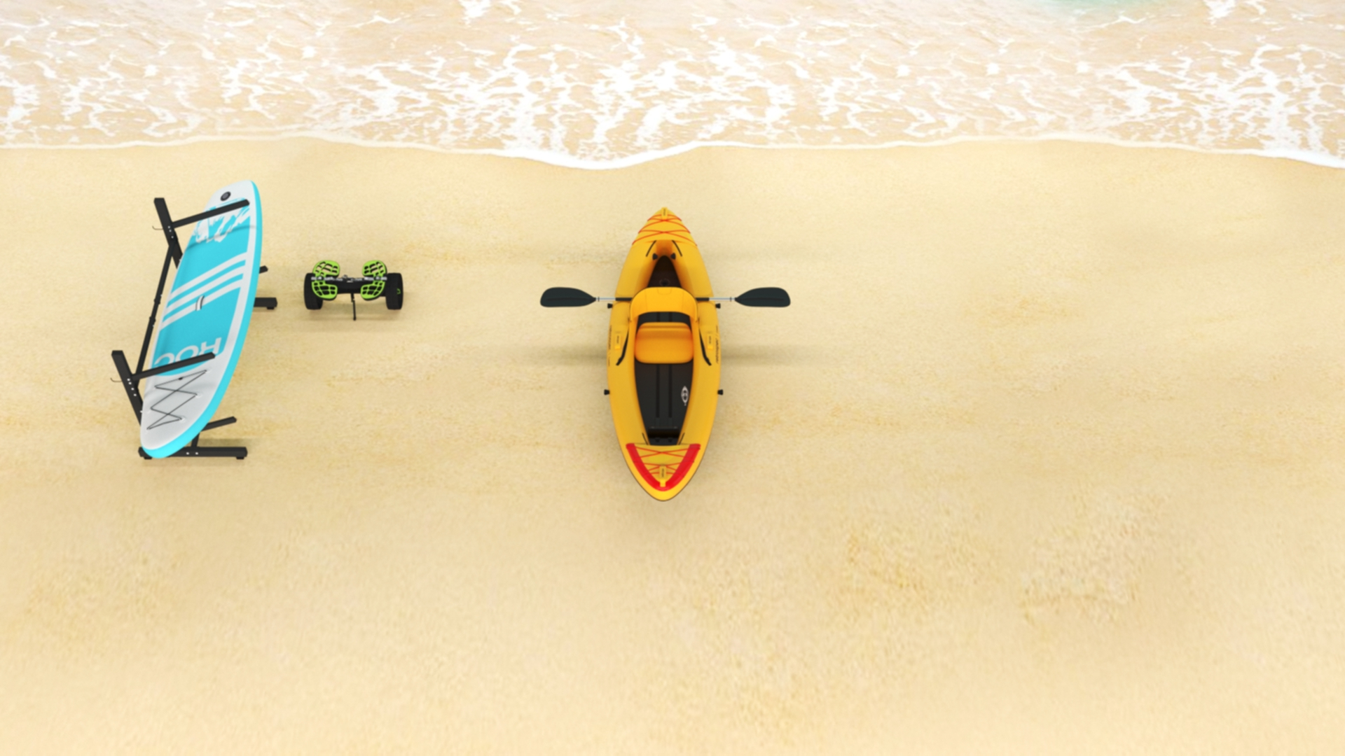 3D Retrospec Coaster Single Tandem Inflatable Kayak Model - TurboSquid ...