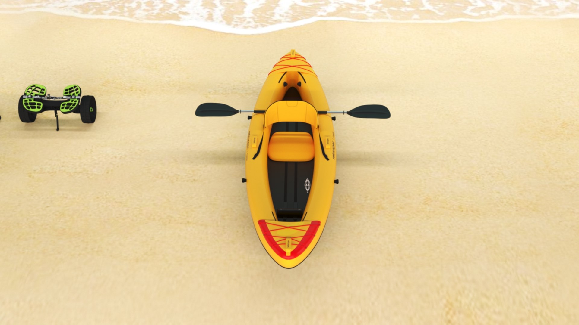 3D Retrospec Coaster Single Tandem Inflatable Kayak Model - TurboSquid ...