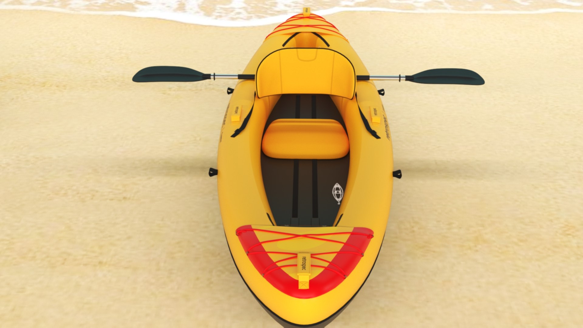 3D Retrospec Coaster Single Tandem Inflatable Kayak Model - TurboSquid ...