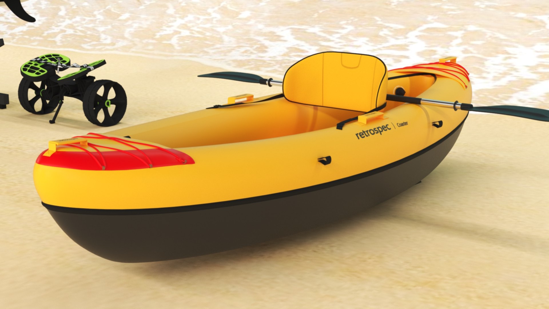3D Retrospec Coaster Single Tandem Inflatable Kayak Model - TurboSquid ...