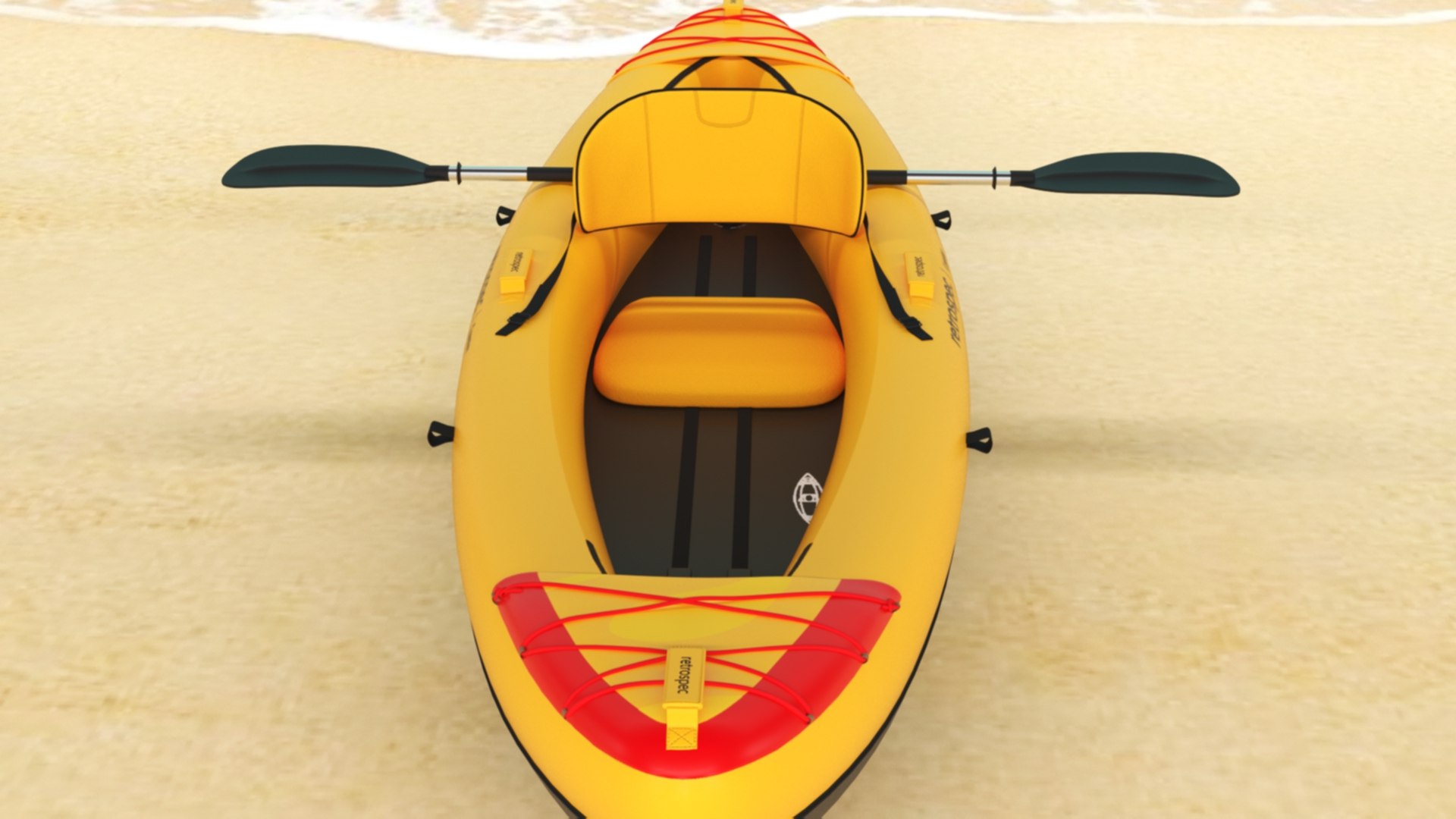 3D Retrospec Coaster Single Tandem Inflatable Kayak Model - TurboSquid ...