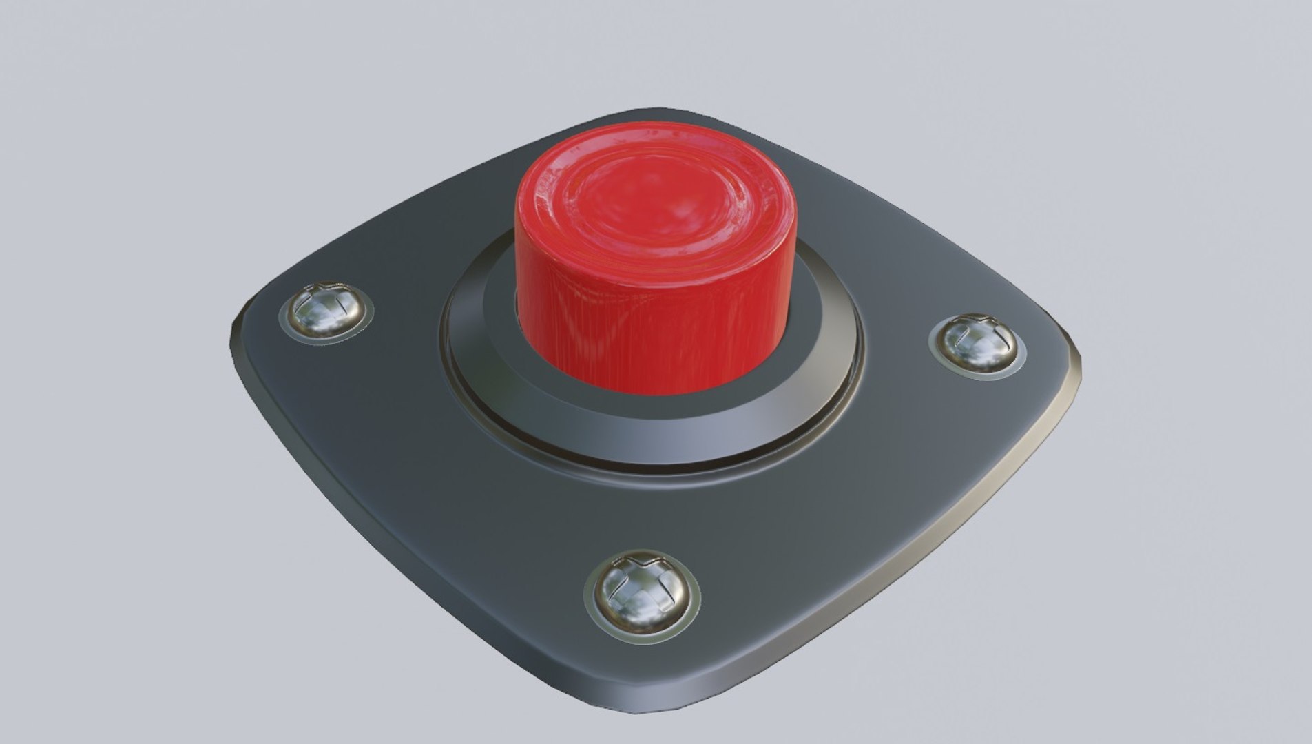 Big Danger Button 3D Model - TurboSquid 1545597