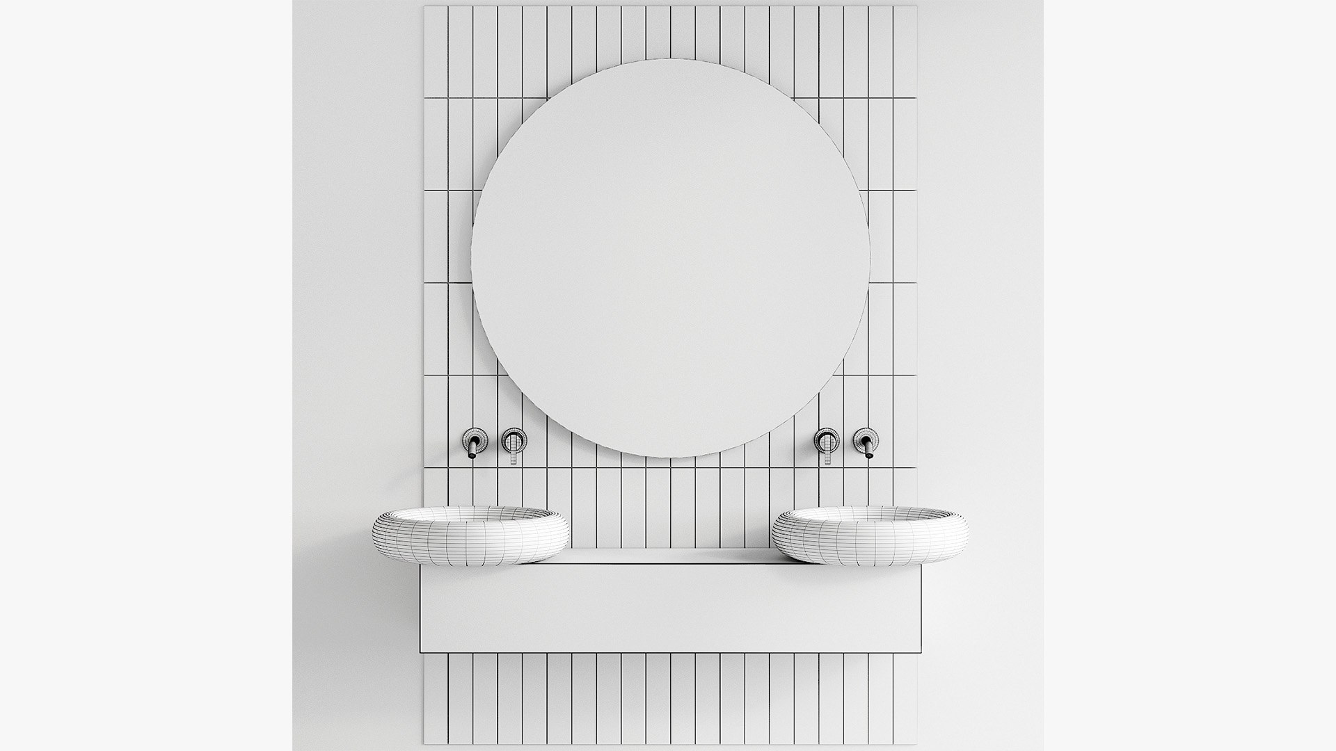 3D Inbani Ease Vanity Unit Set 1 Model - TurboSquid 2300104