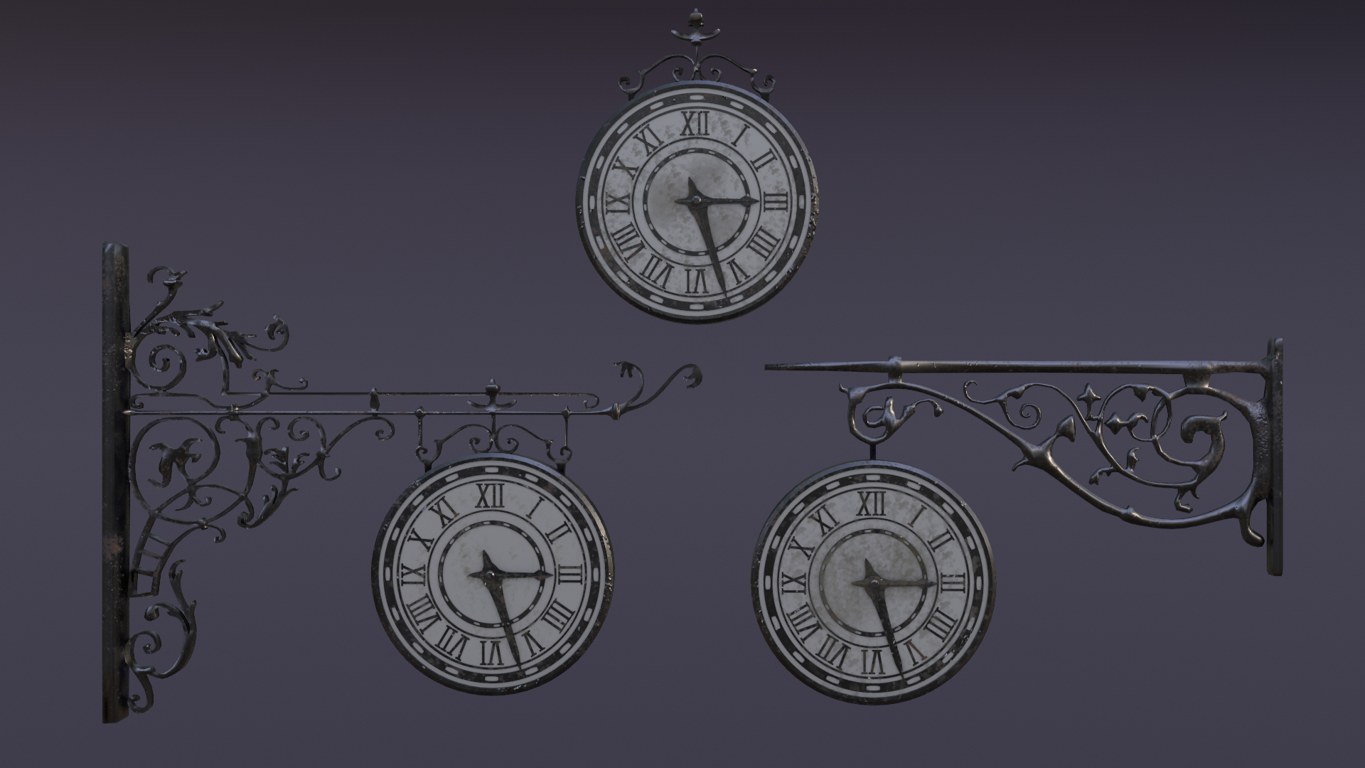 3D model Public Street Clocks - TurboSquid 2123870