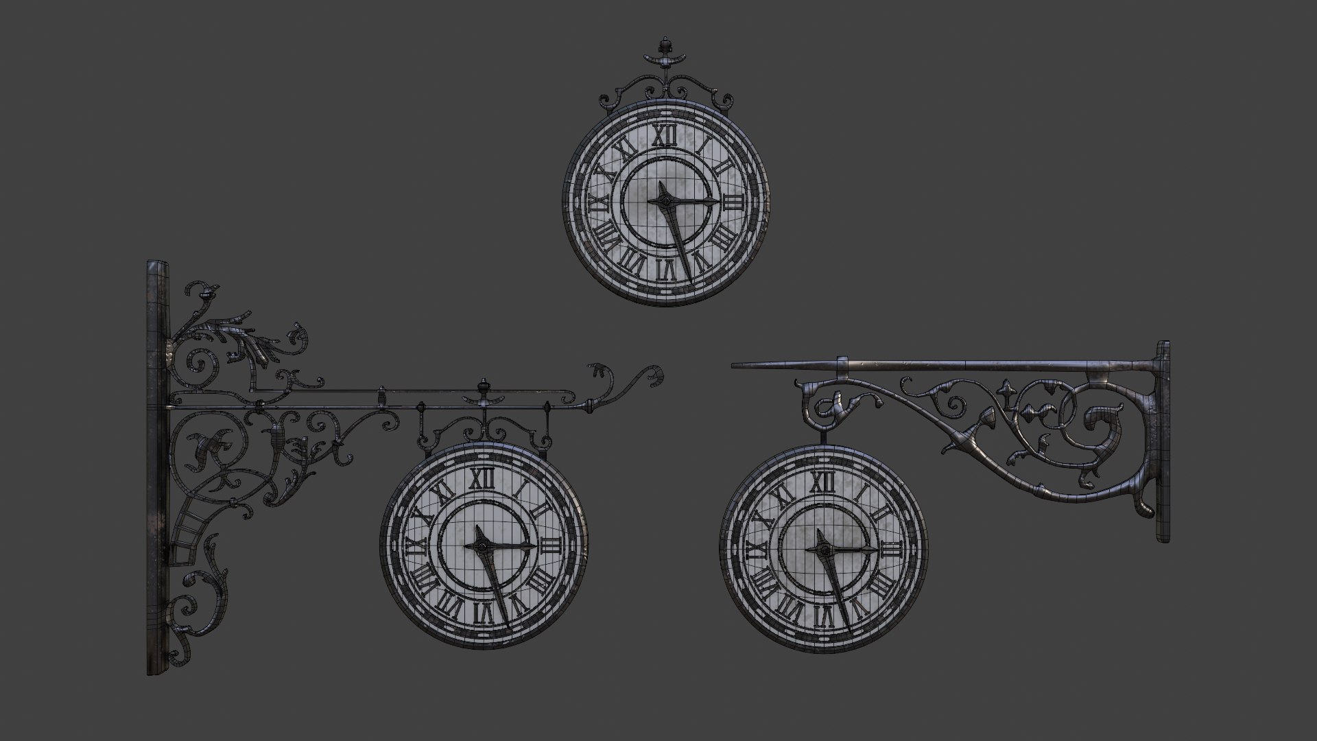 3D model Public Street Clocks - TurboSquid 2123870