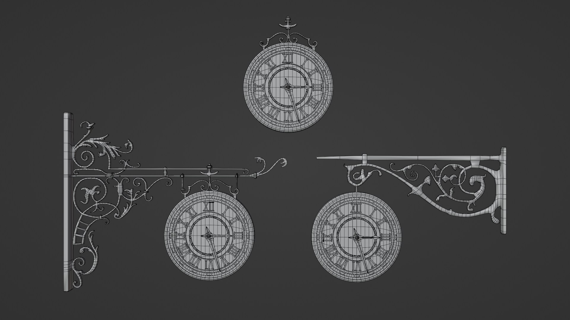 3D model Public Street Clocks - TurboSquid 2123870
