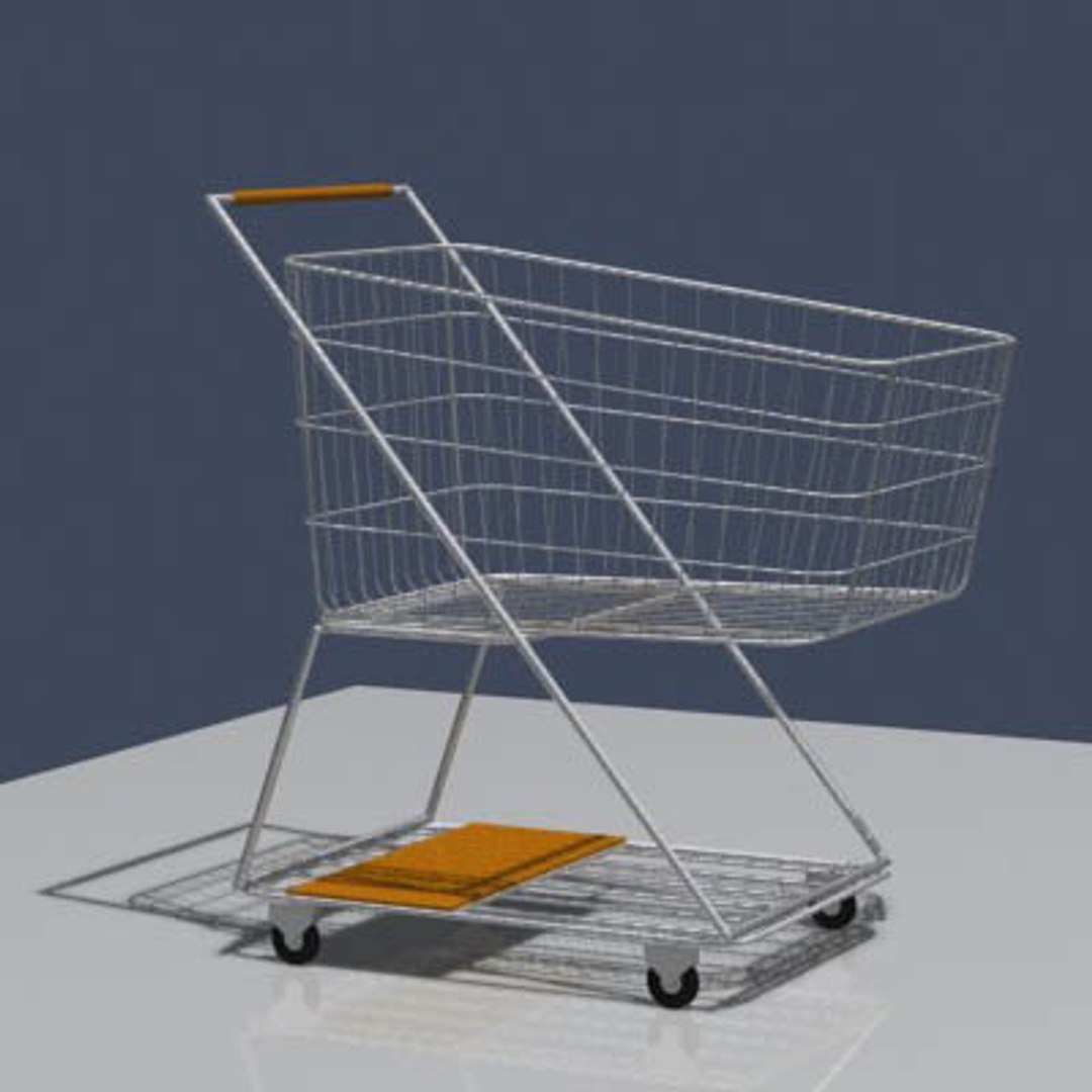 3d Model Shopping Trolley Cart