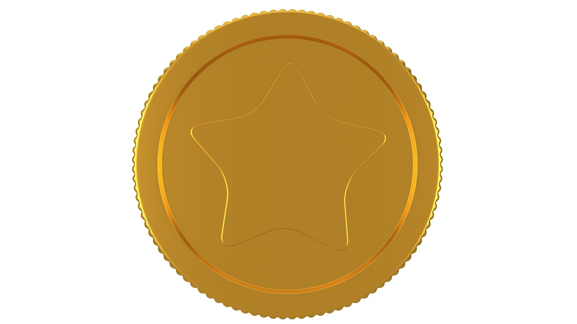 Cartoon Star Coin 3D Model - TurboSquid 1901278